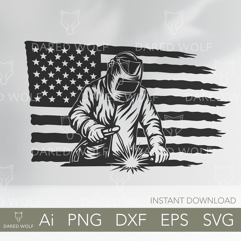 Welder American Flag SVG | Patriotic Welding Cut File | USA Welder ...