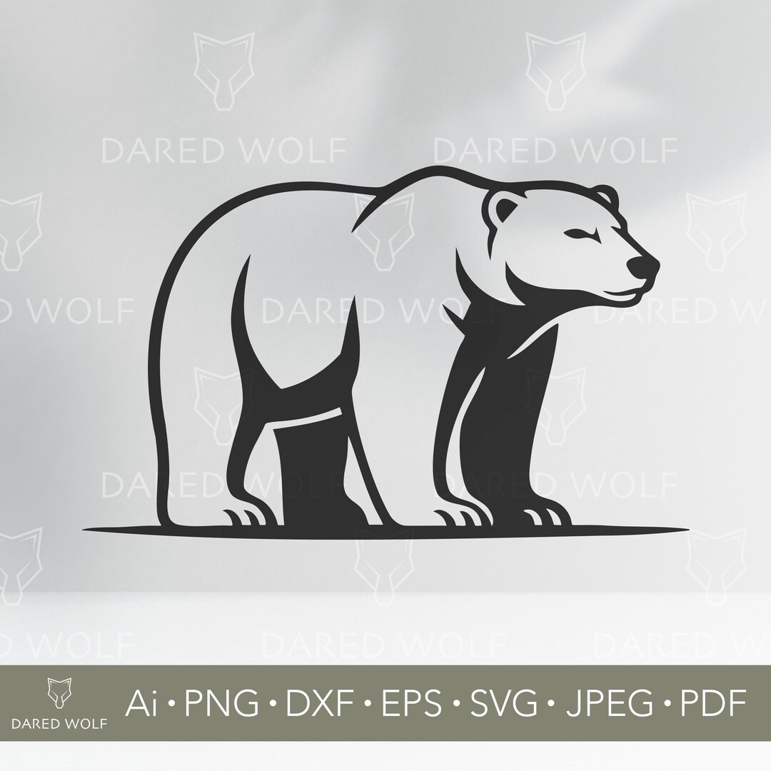 Polar Bear SVG: Arctic Animal Clipart for Cricut, Silhouette - Etsy