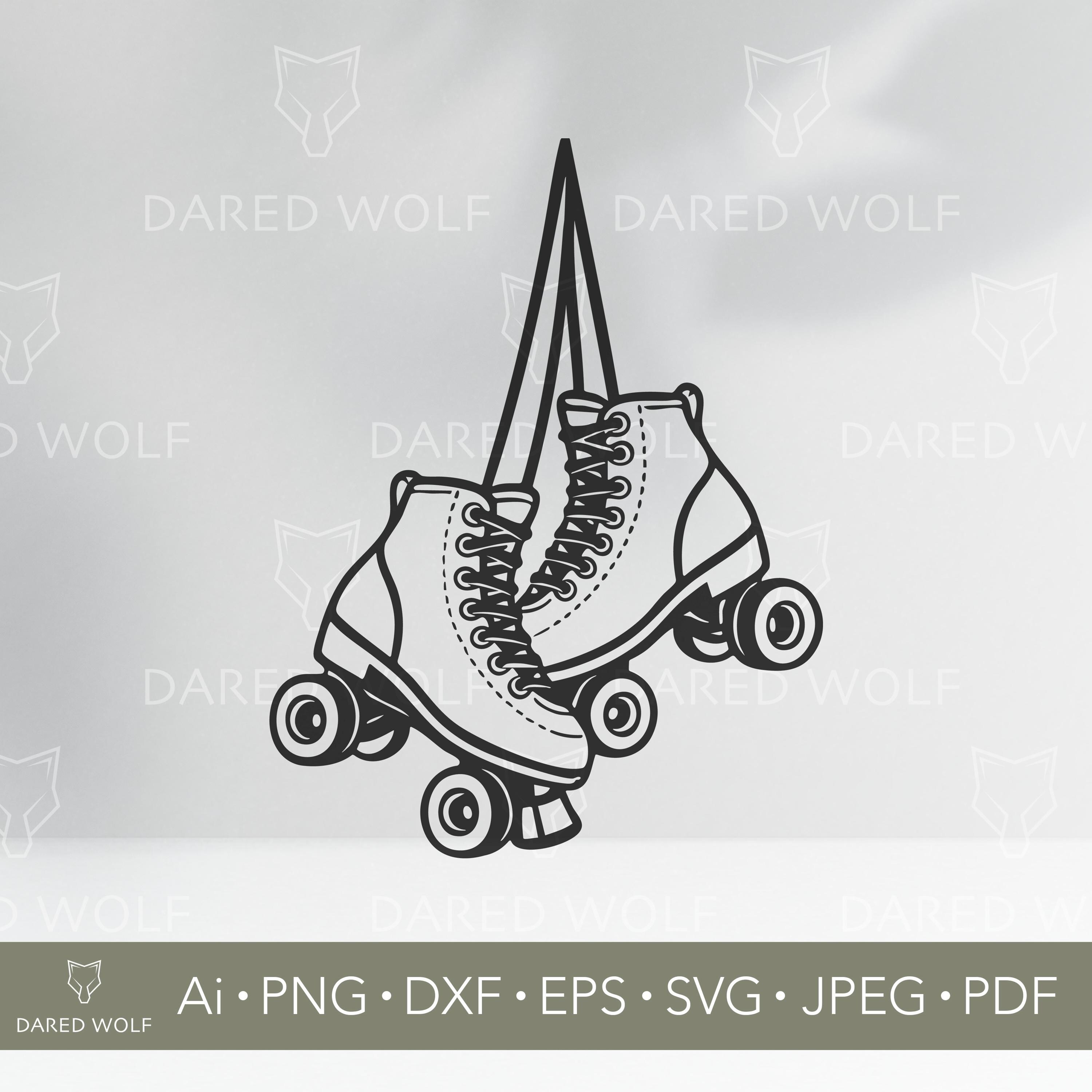 Arte vectorial de patines vintage / SVG deportivo retro para Cricut y ...