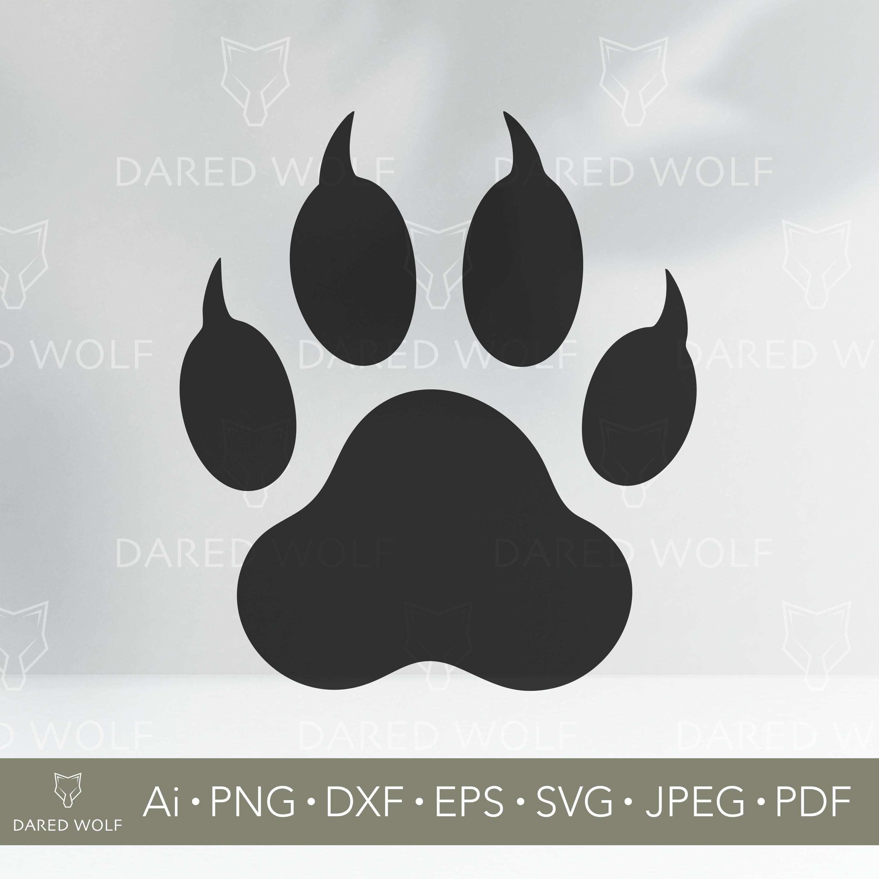 Animal Paw Print SVG | Wild Paw Vector Art for Cricut and Silhouette ...