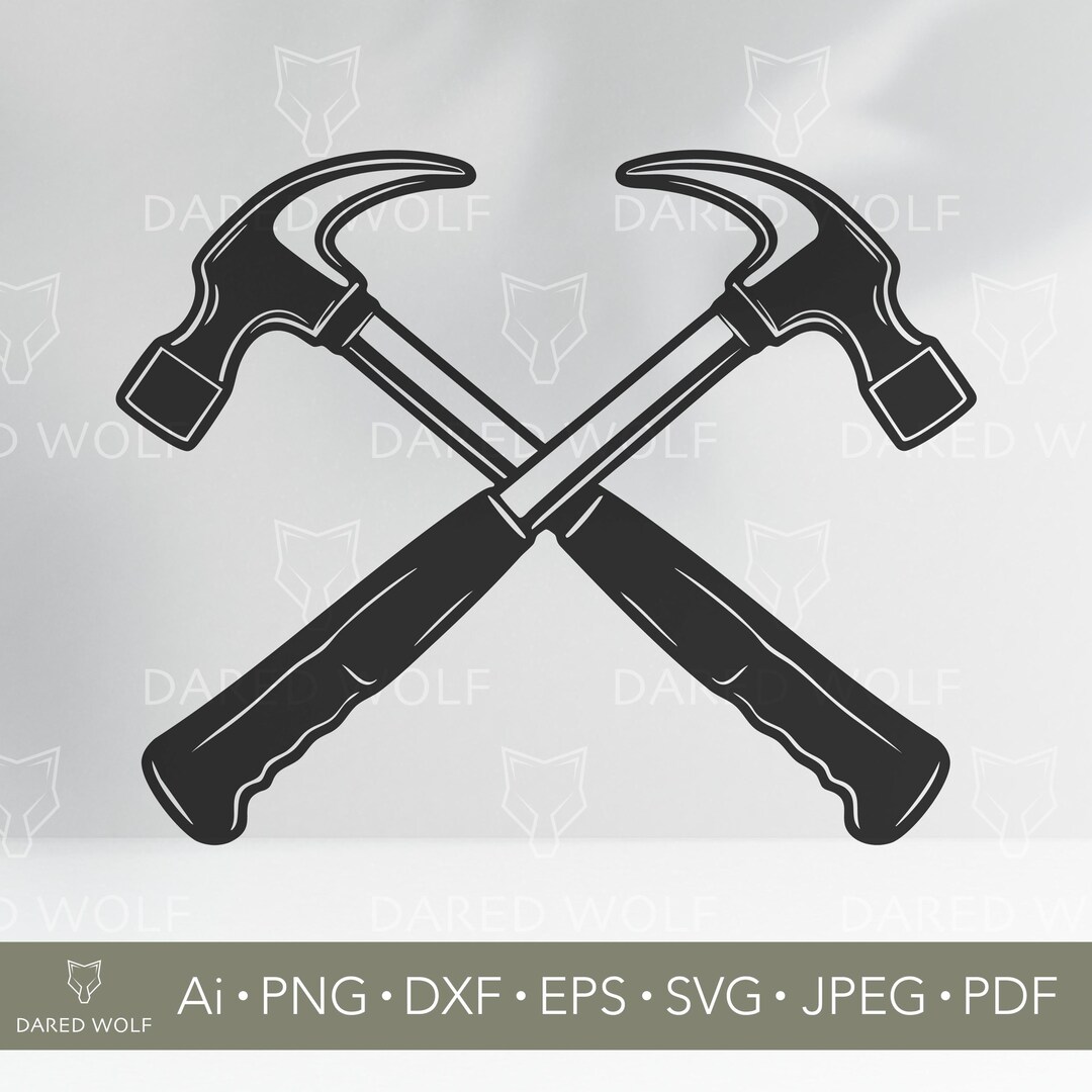 Crossed Hammers SVG: Construction Vector Art (digital File) - Etsy