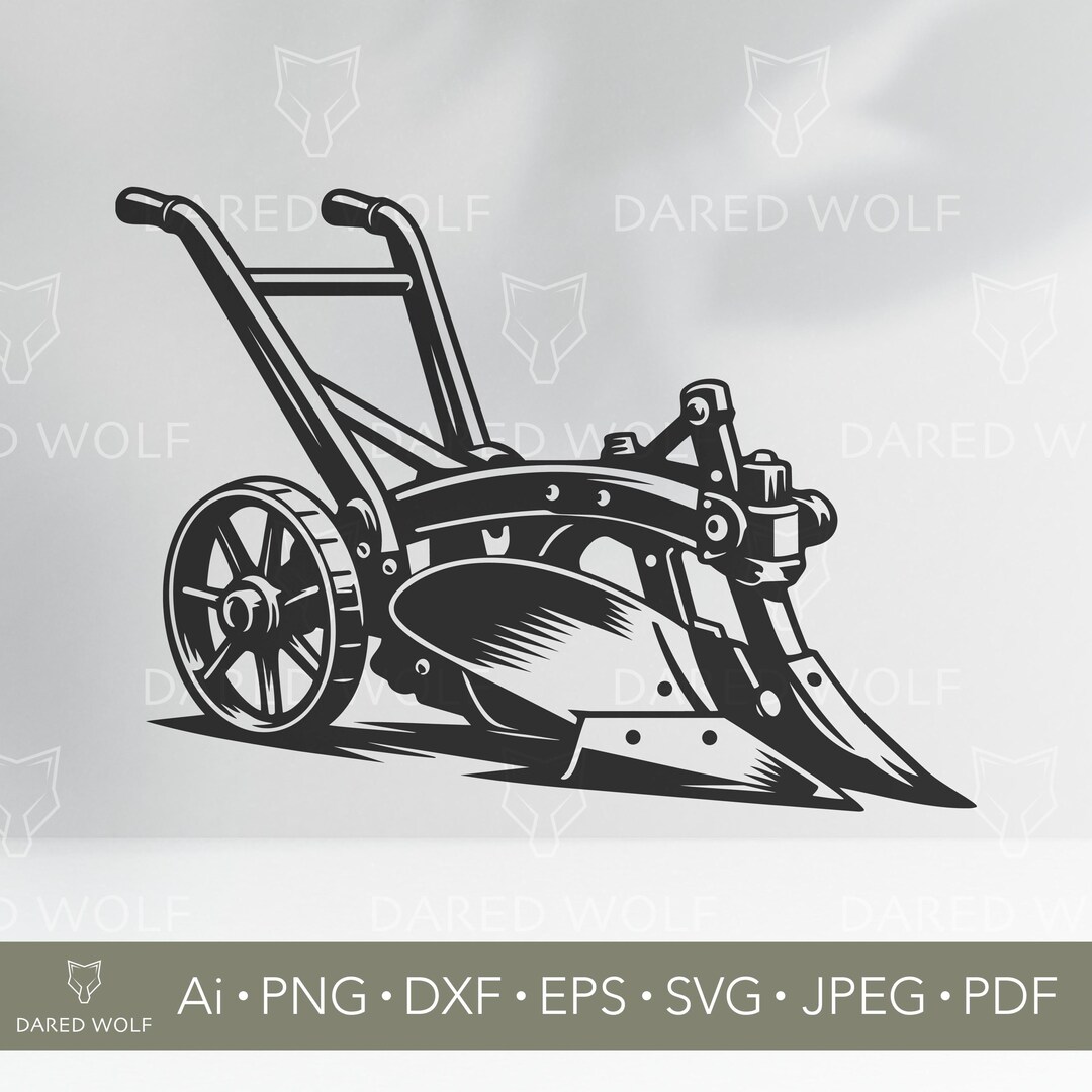 Vintage Plow SVG Clipart - Old Farm Tool Silhouette - Rustic ...
