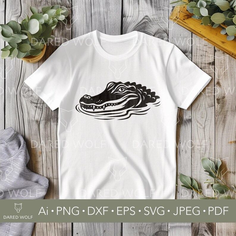 Alligator Head Vector Art: Crocodile SVG, Vinyl Cut File - Etsy