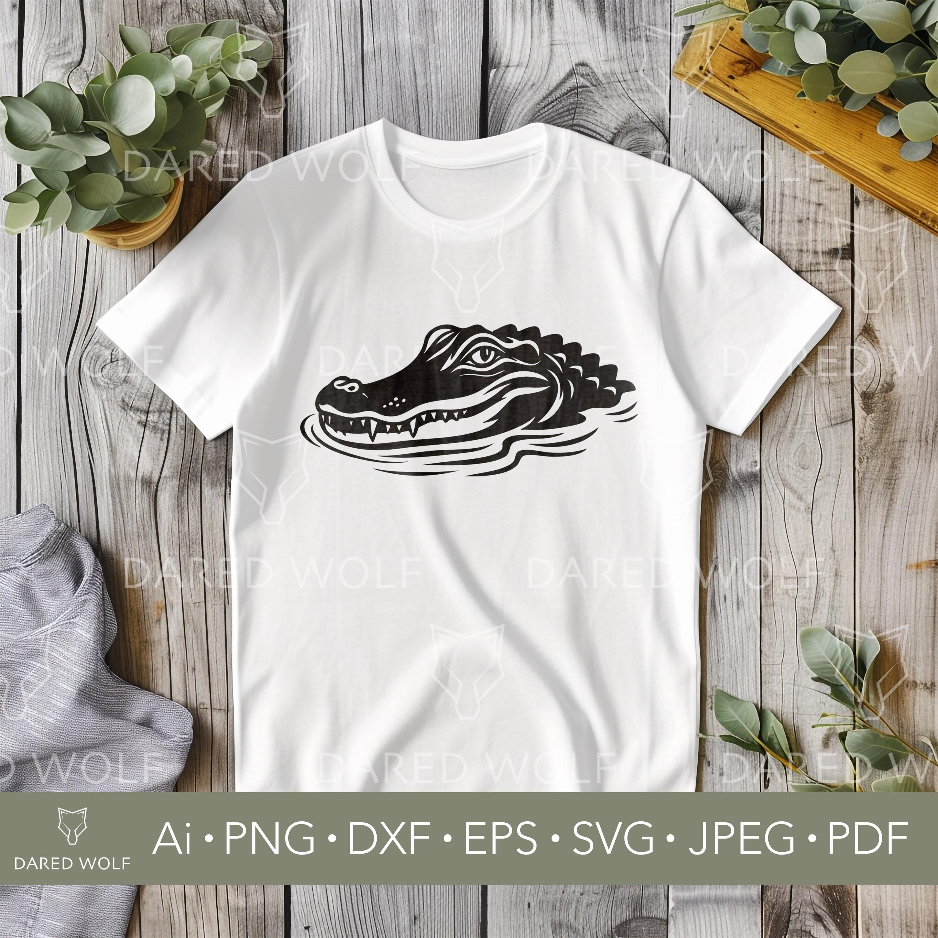 Alligator Head Vector Art: Crocodile SVG, Vinyl Cut File - Etsy