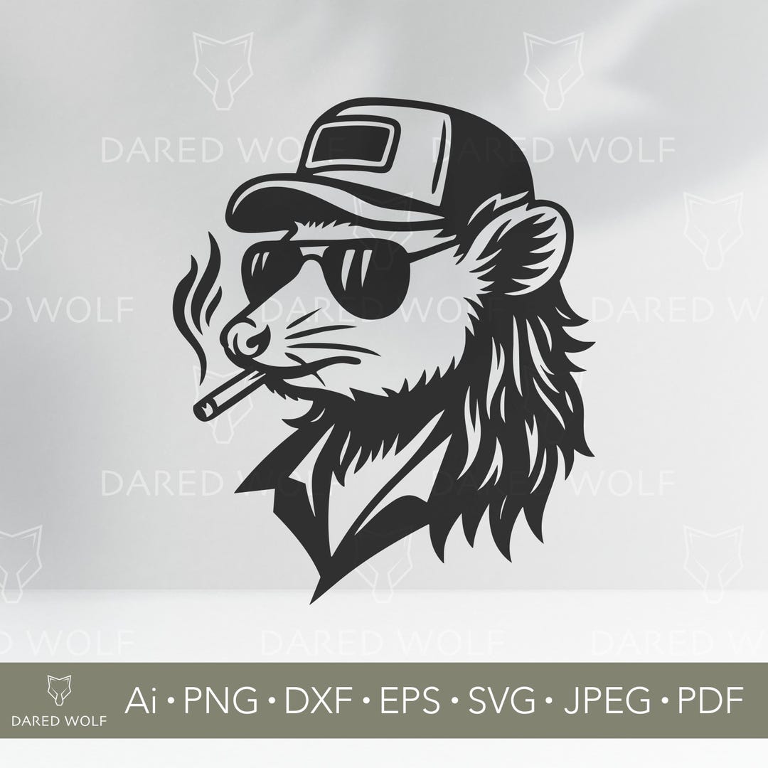 Cool Smoking Possum SVG – Redneck Animal Clipart (digital Download) - Etsy