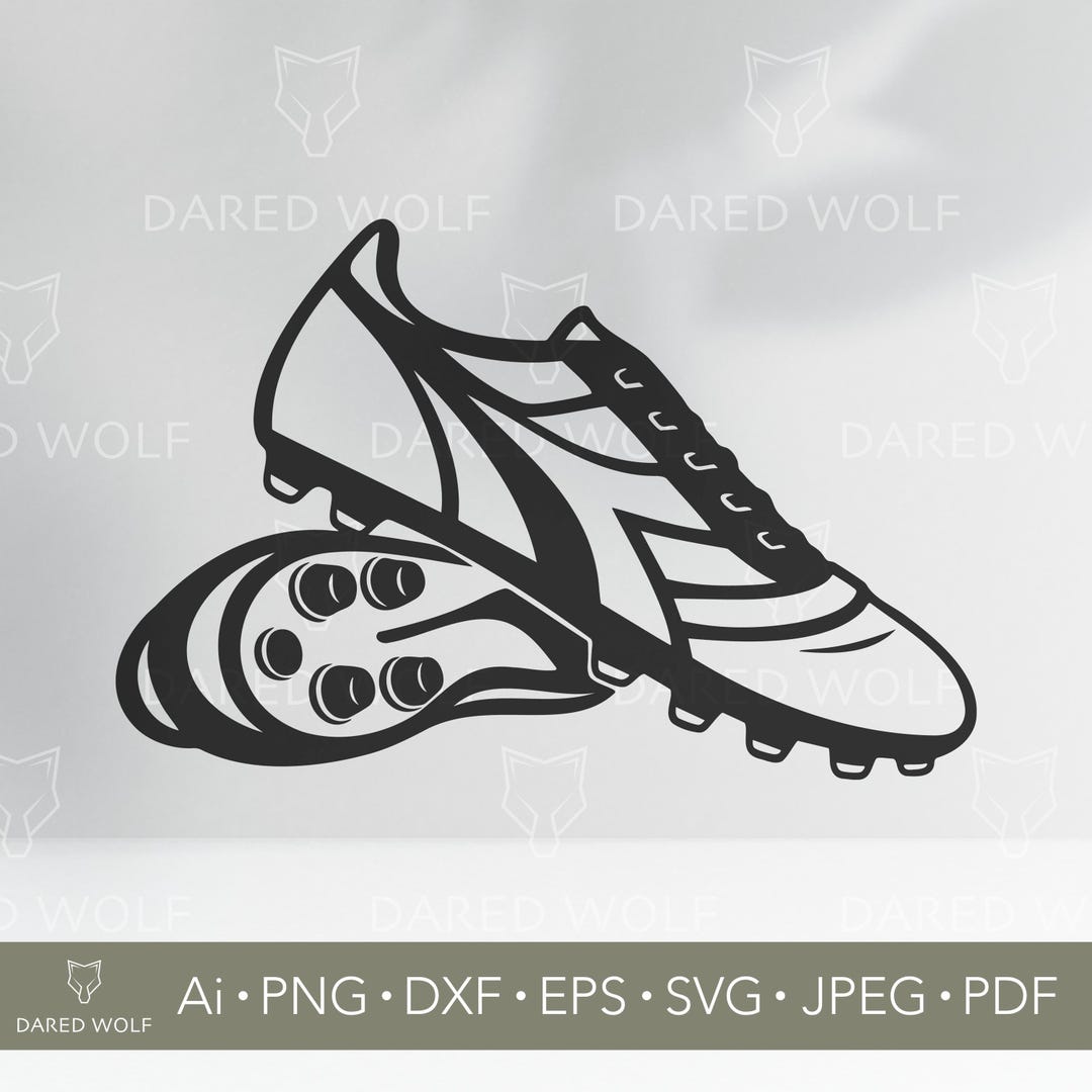 Soccer Cleats SVG: Football Shoes Vector Clipart (digital Download - Etsy