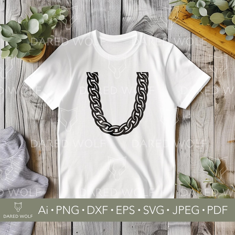 Hip Hop Chain Vector Art | Thick Chain SVG for Cricut and Silhouette ...