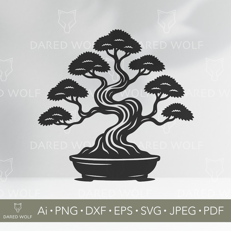 Bonsai Tree Vector Design | Zen Bonsai SVG for Cricut & Silhouette ...