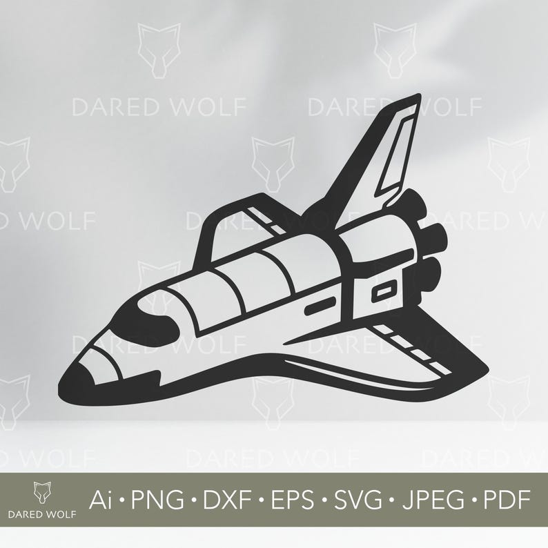 Space Shuttle SVG: NASA Rocket Clipart for Cricut, Silhouette (digital ...