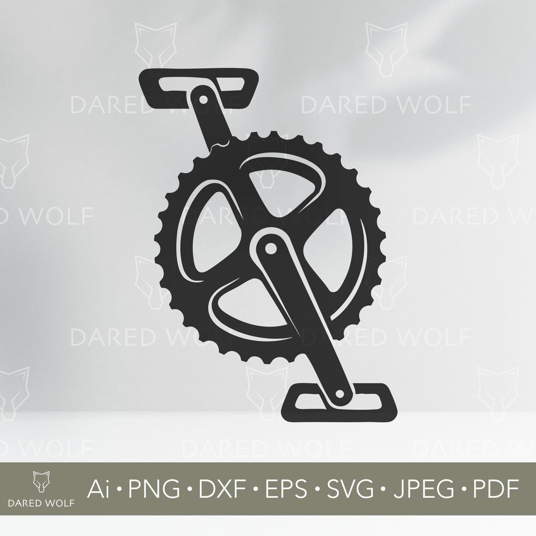 Bicycle Crank SVG Design: Bike Gear Vector Art (digital Download) - Etsy