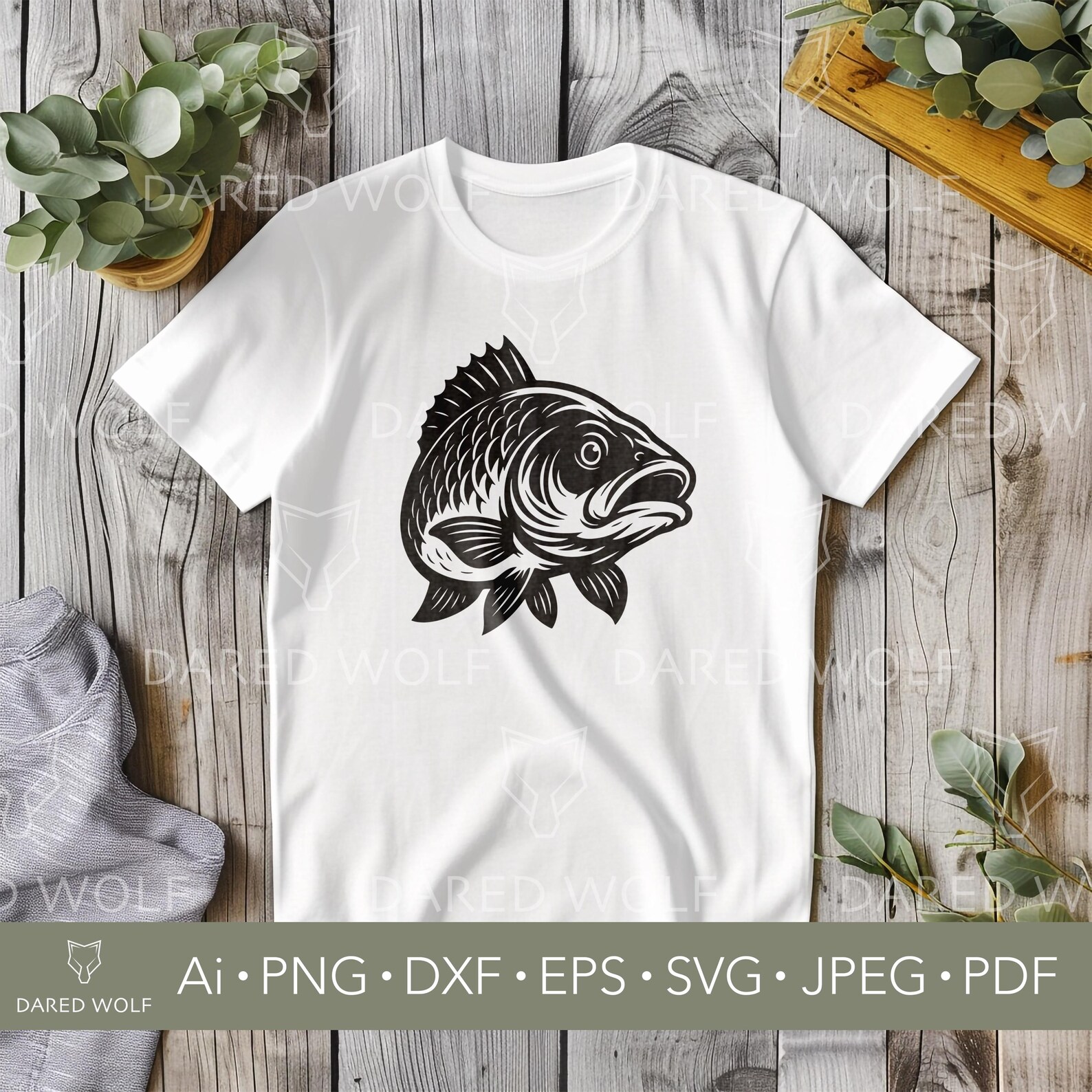 Carp Fish SVG Vector Art | Fishing Design for Cricut and Silhouette ...