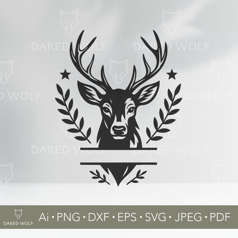 Deer Monogram Svg - Etsy