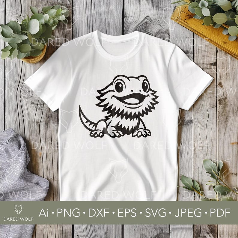 Bearded Dragon SVG | Lizard Vector Art, Cricut Ready - Etsy