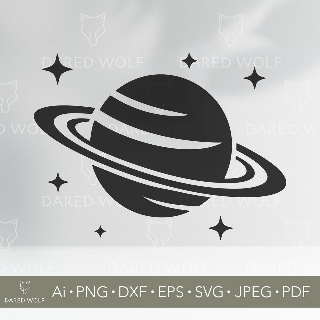 Saturn Planet SVG | Space Rings Vector for Cricut and Silhouette ...