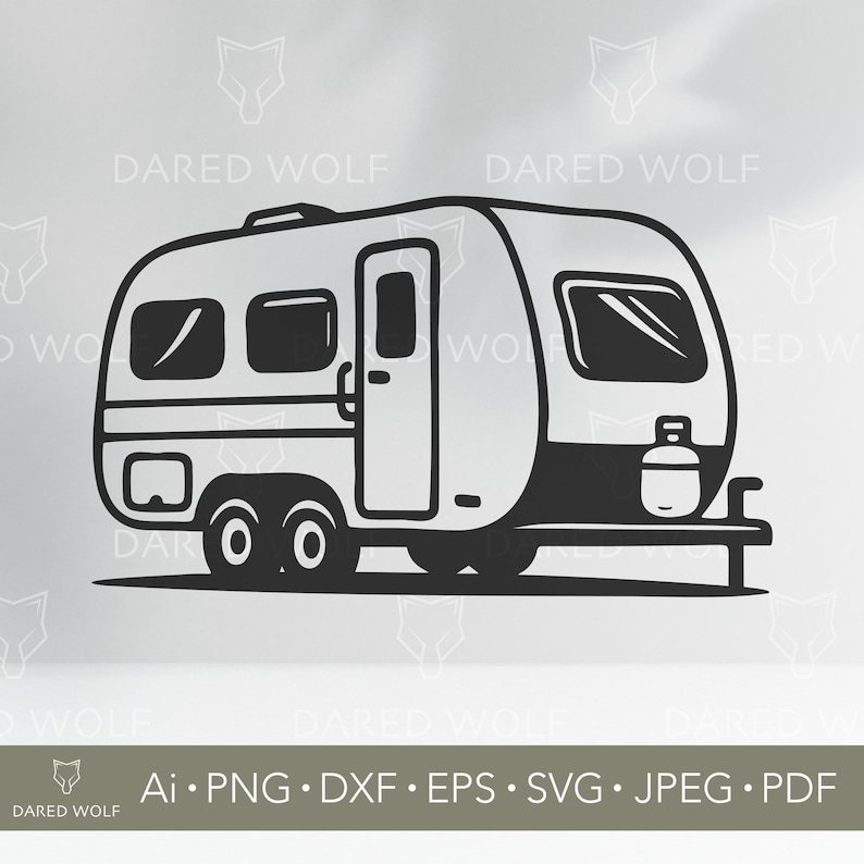 Camper Trailer SVG | Retro RV Clipart for Cricut & Silhouette | Camping ...
