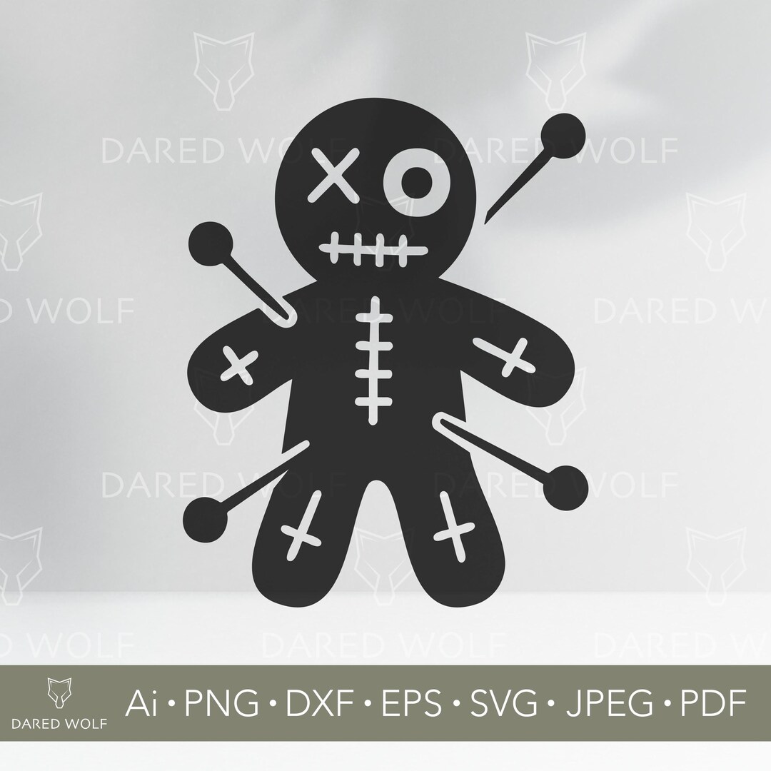 Voodoo Doll Halloween SVG: Creepy Clipart for Cricut & Silhouette - Etsy