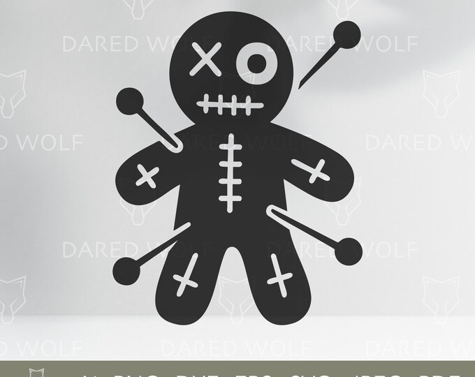 Creepy Voodoo Doll Clipart, Gothic Halloween SVG Bundle (digital ...