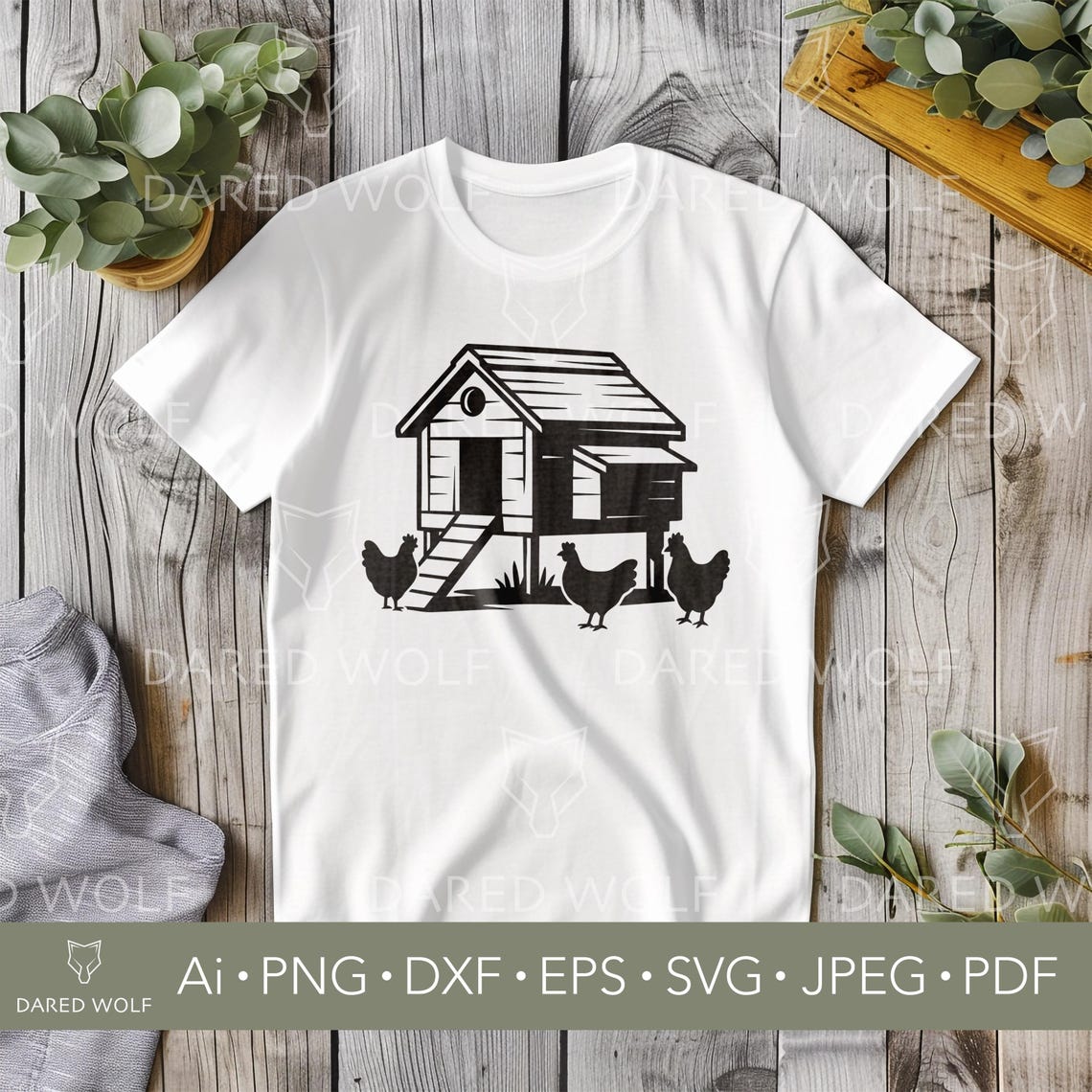 Chicken Coop SVG Design: Hen House Vector Clipart (digital File) - Etsy