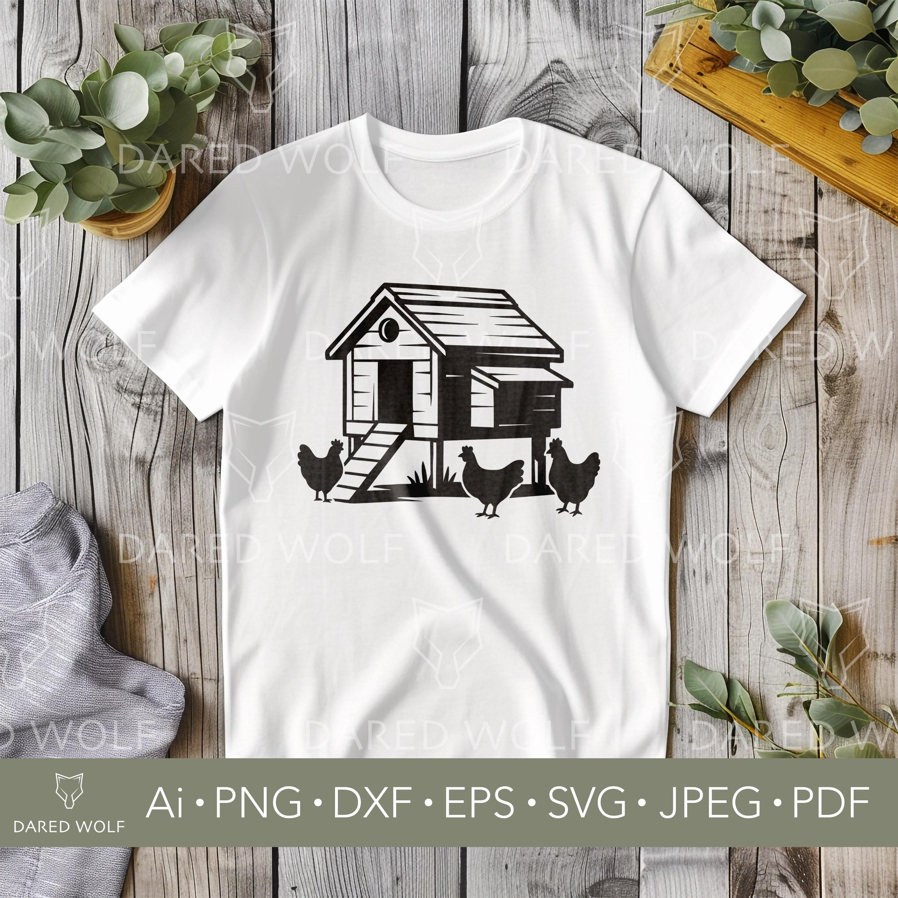 Chicken Coop SVG Design | Hen House Vector Clipart for Cricut ...