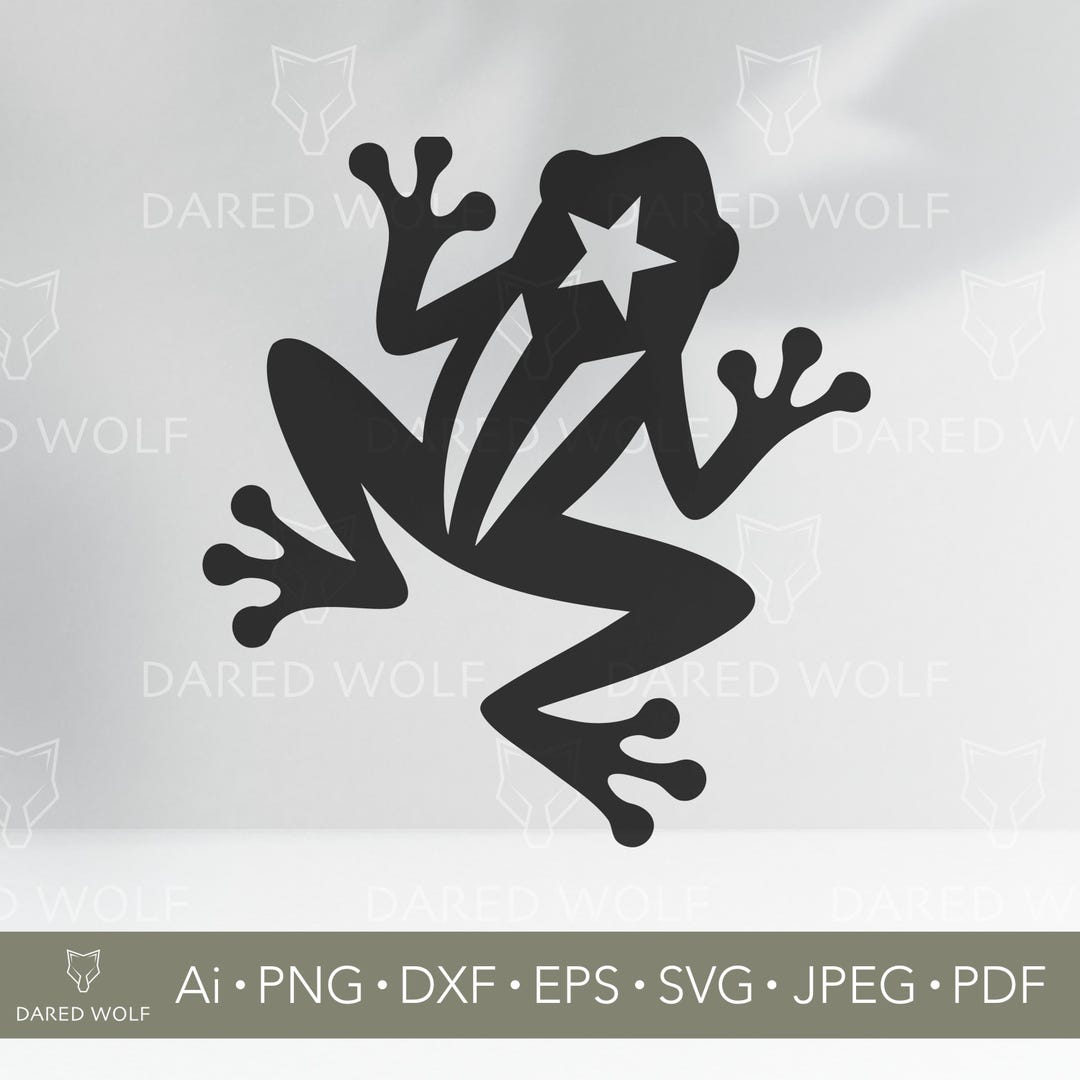Puerto Rico Coqui Frog SVG: Rican Flag Vector Clipart (digital Download ...