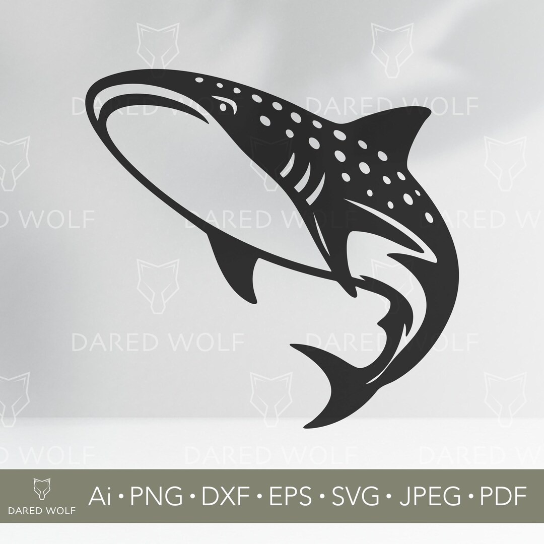Whale Shark Vector Art | Jumping Ocean SVG for Cricut and Silhouette ...