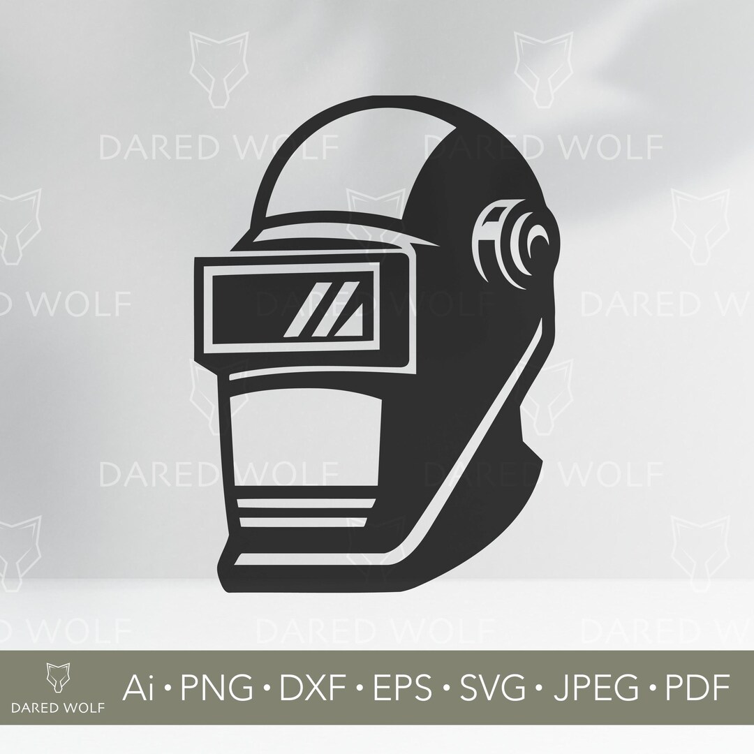 Welding Helmet SVG - Protective Gear Silhouette - Industrial Clipart ...