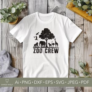 Zoo Crew SVG Vector Art | Safari Animals Silhouette Design for Cricut ...