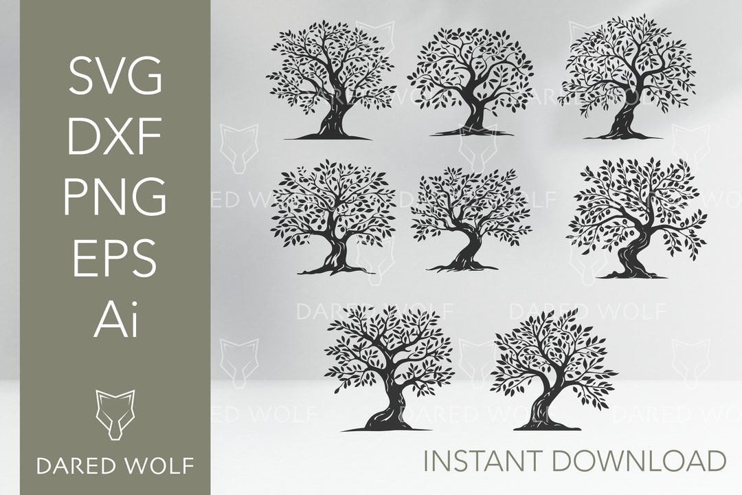 Olive Tree Bundle Vector Cut File | Tree of Life Clipart | Family Tree ...