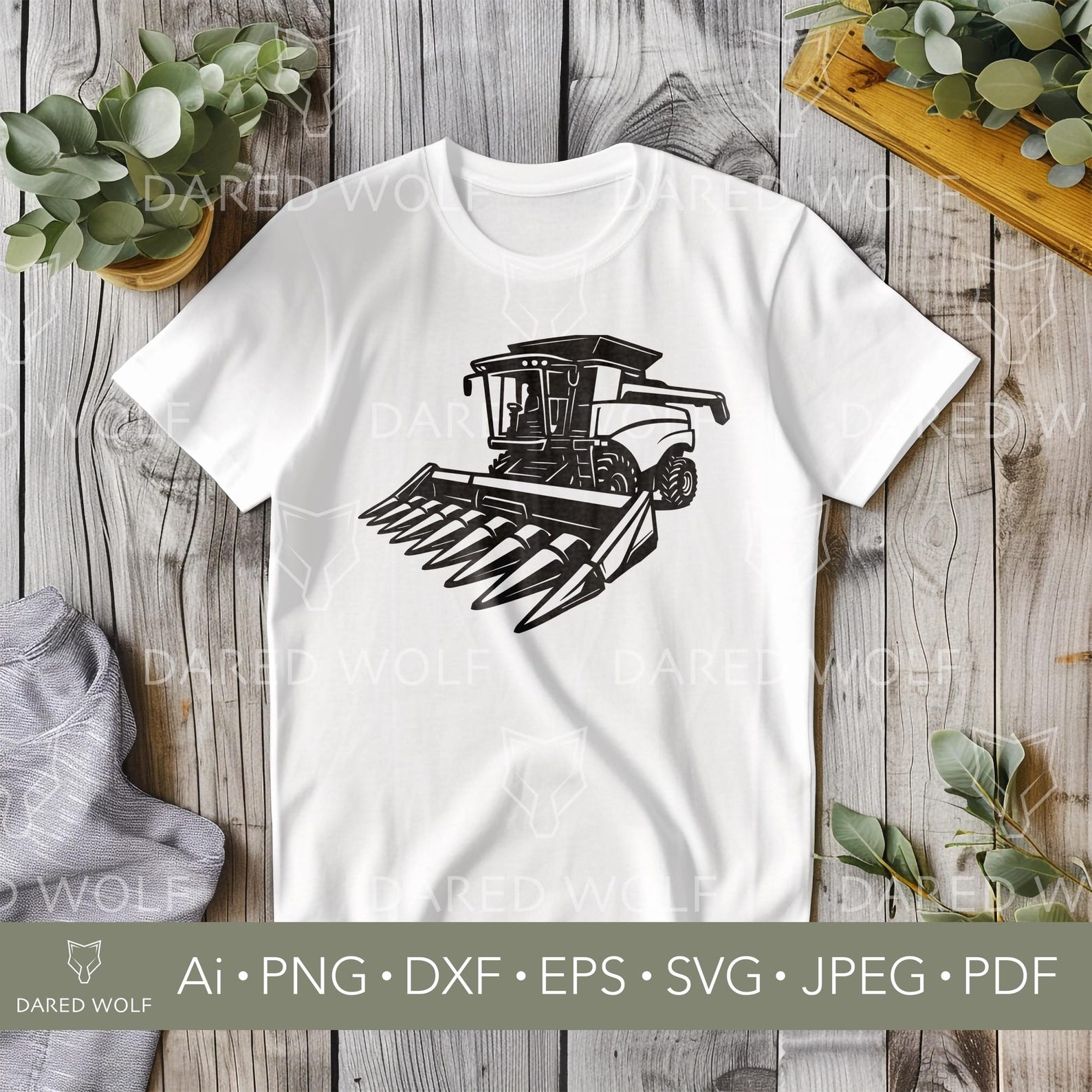 Combine Harvester SVG: Farming Tractor Vector Art (digital File) - Etsy