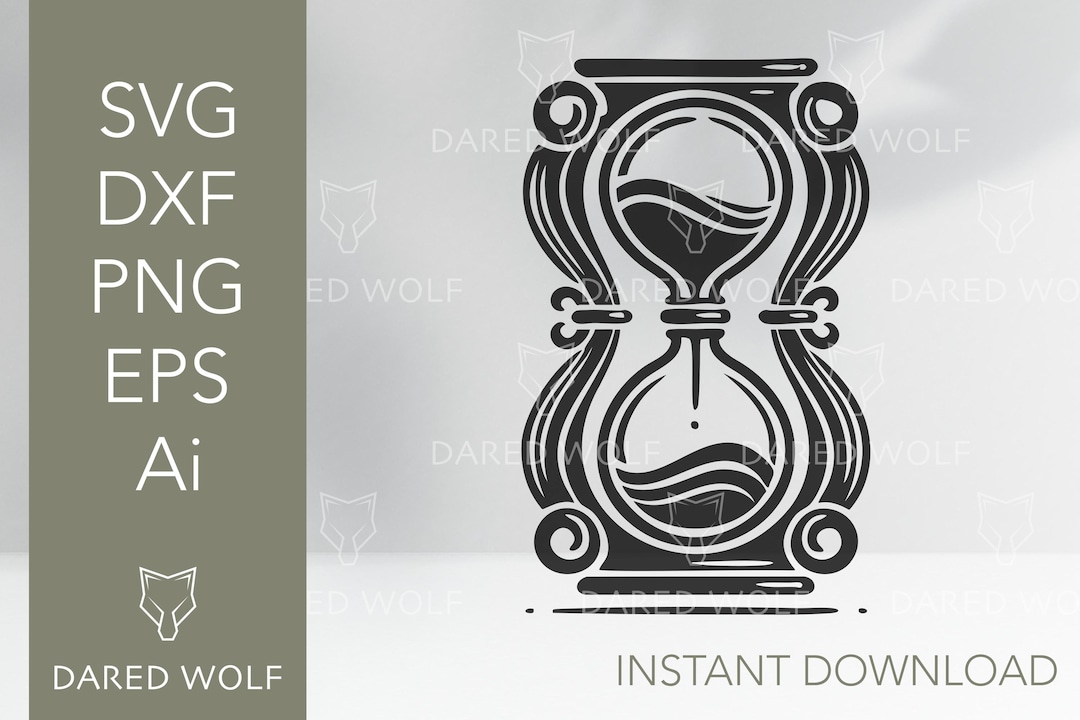 Hourglass Vector Art | Timeless Sand Clock SVG for Cricut and ...
