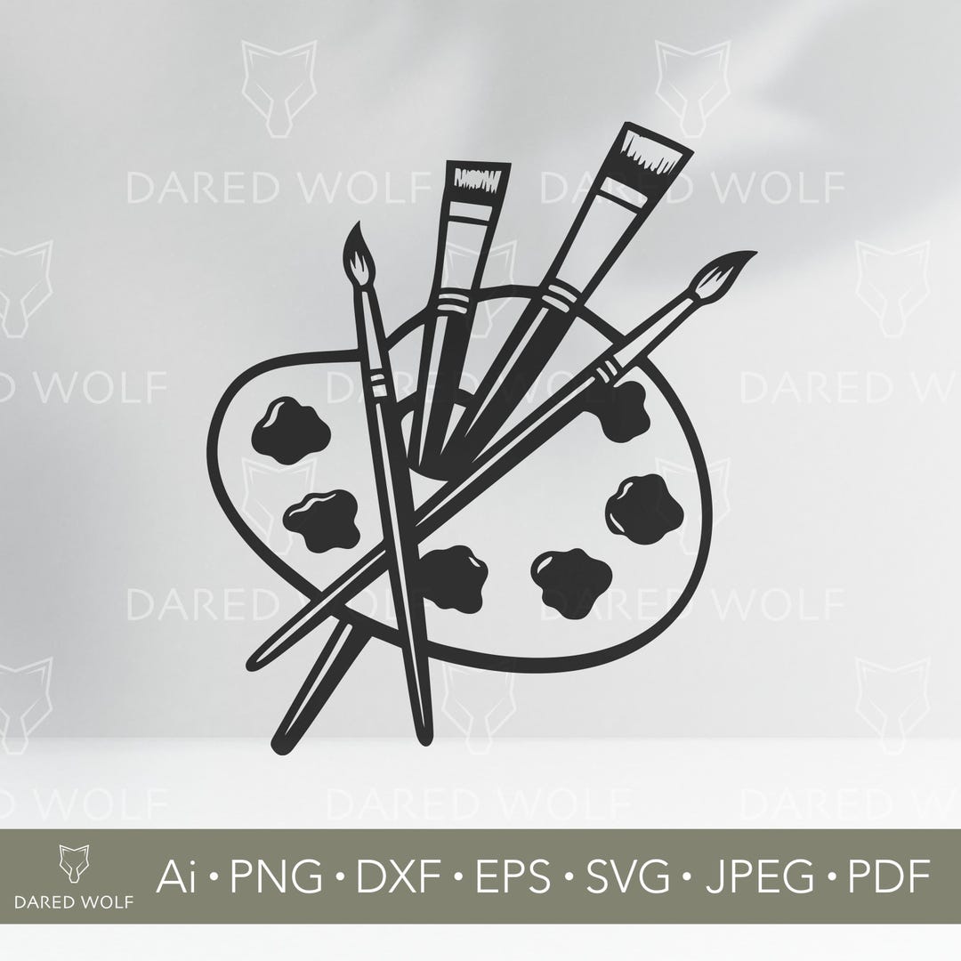 Artist Palette Vector Art | Painting SVG for Cricut and Silhouette ...
