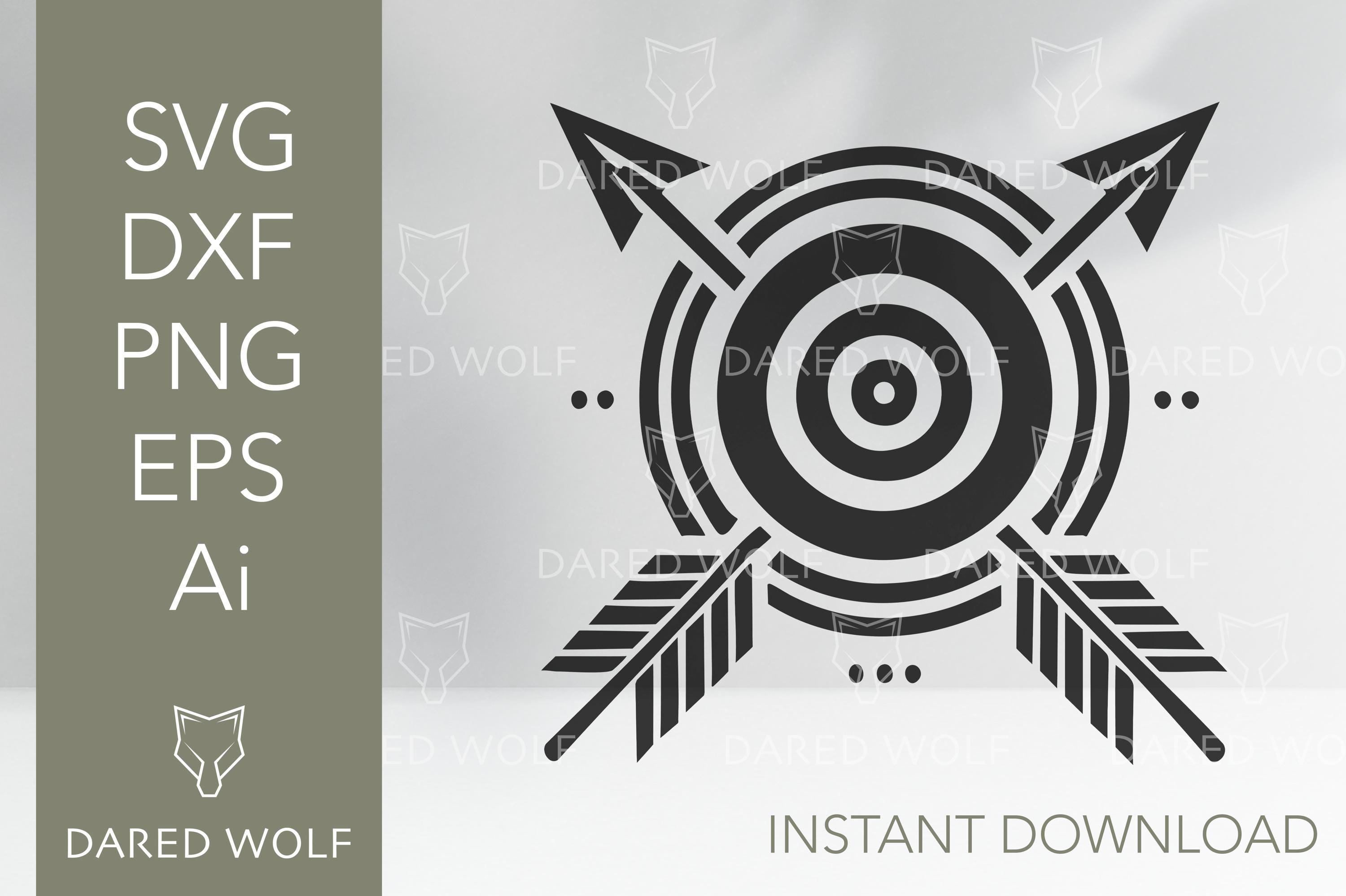 Archery Logo Vector Art Target and Arrows SVG for Cricut and Silhouette ...
