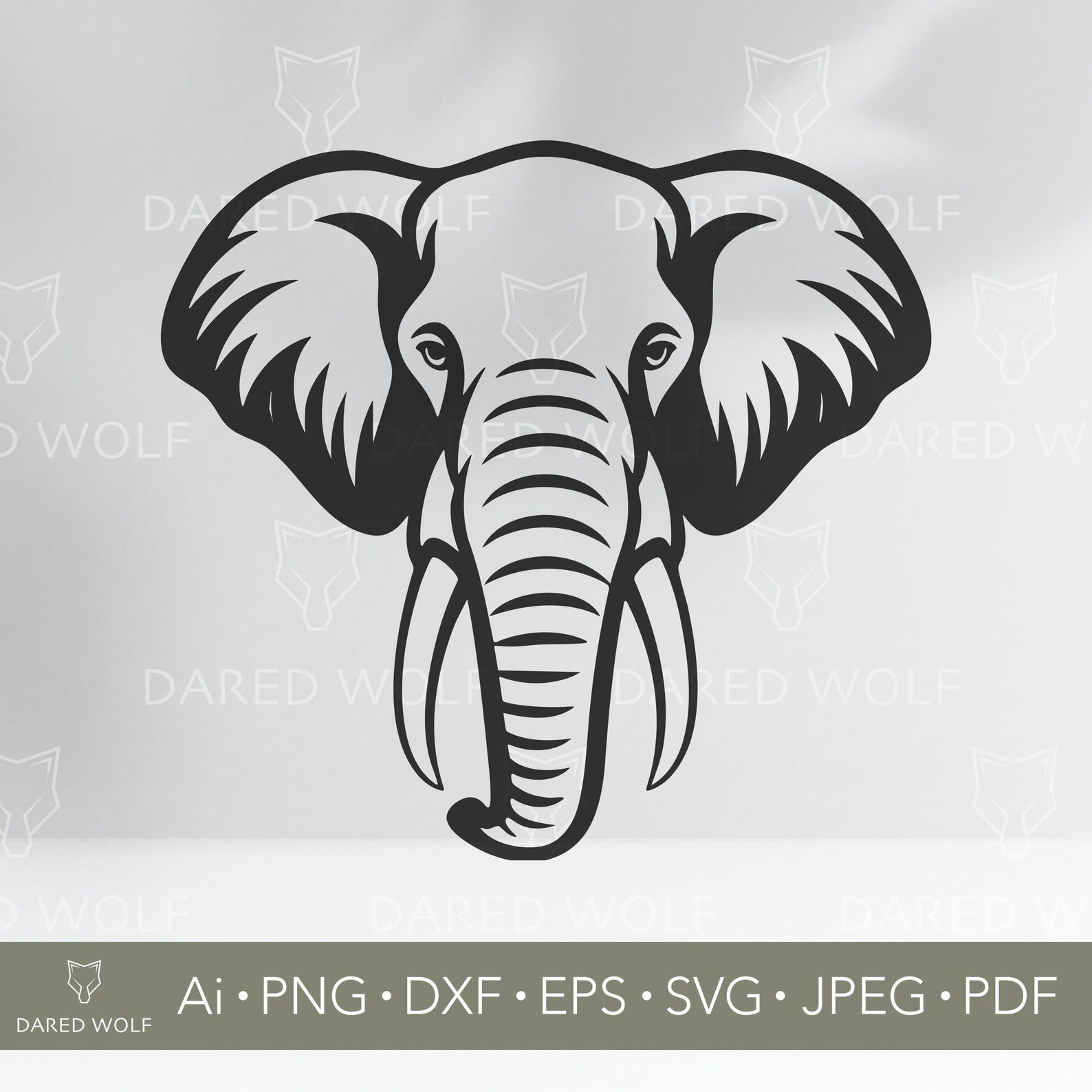 Elephant Head SVG | Tribal Safari Animal Vector for Cricut and ...