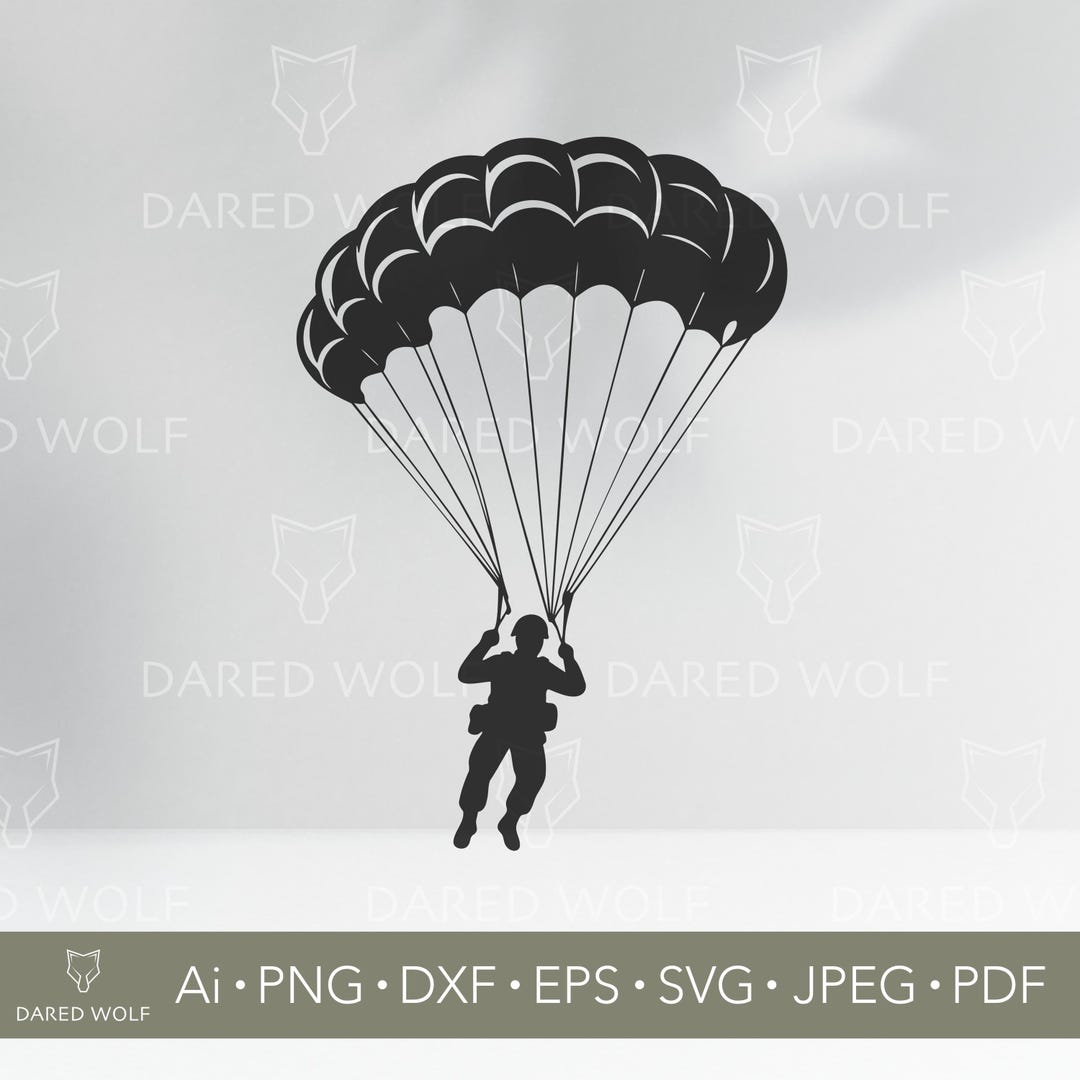Paratrooper SVG: Military Parachute Design for Cricut - Etsy