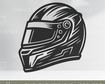 Formula 1 Helmet DXF SVG Png Dwg - Motorsport Racing Silhouette - Etsy