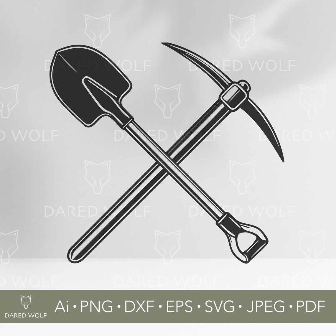 Pickaxe & Shovel SVG: Mining Tools Vector Clipart (digital File) - Etsy