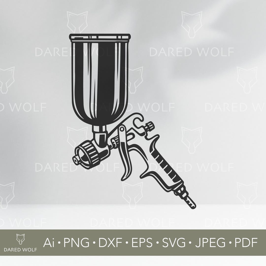 Spray Paint Gun SVG | Airbrush Mechanic Tool Vector (digital Files) - Etsy