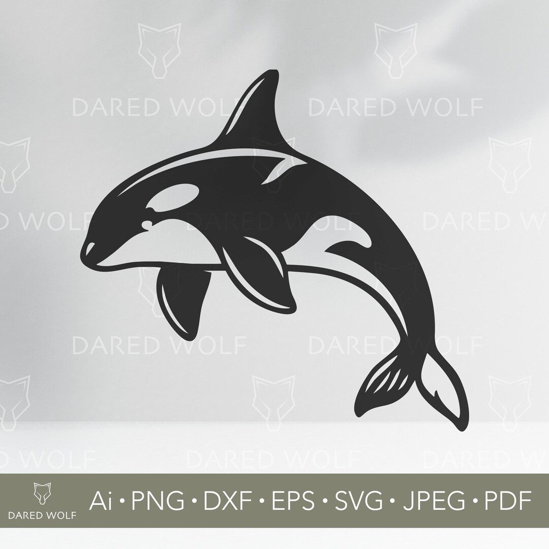 Orca Whale Clipart - Killer Whale Design - Ocean Animal Vector for ...