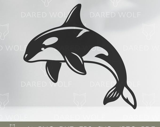 Orca Whale SVG and PNG: Sea Animal Silhouette for Cricut Projects ...
