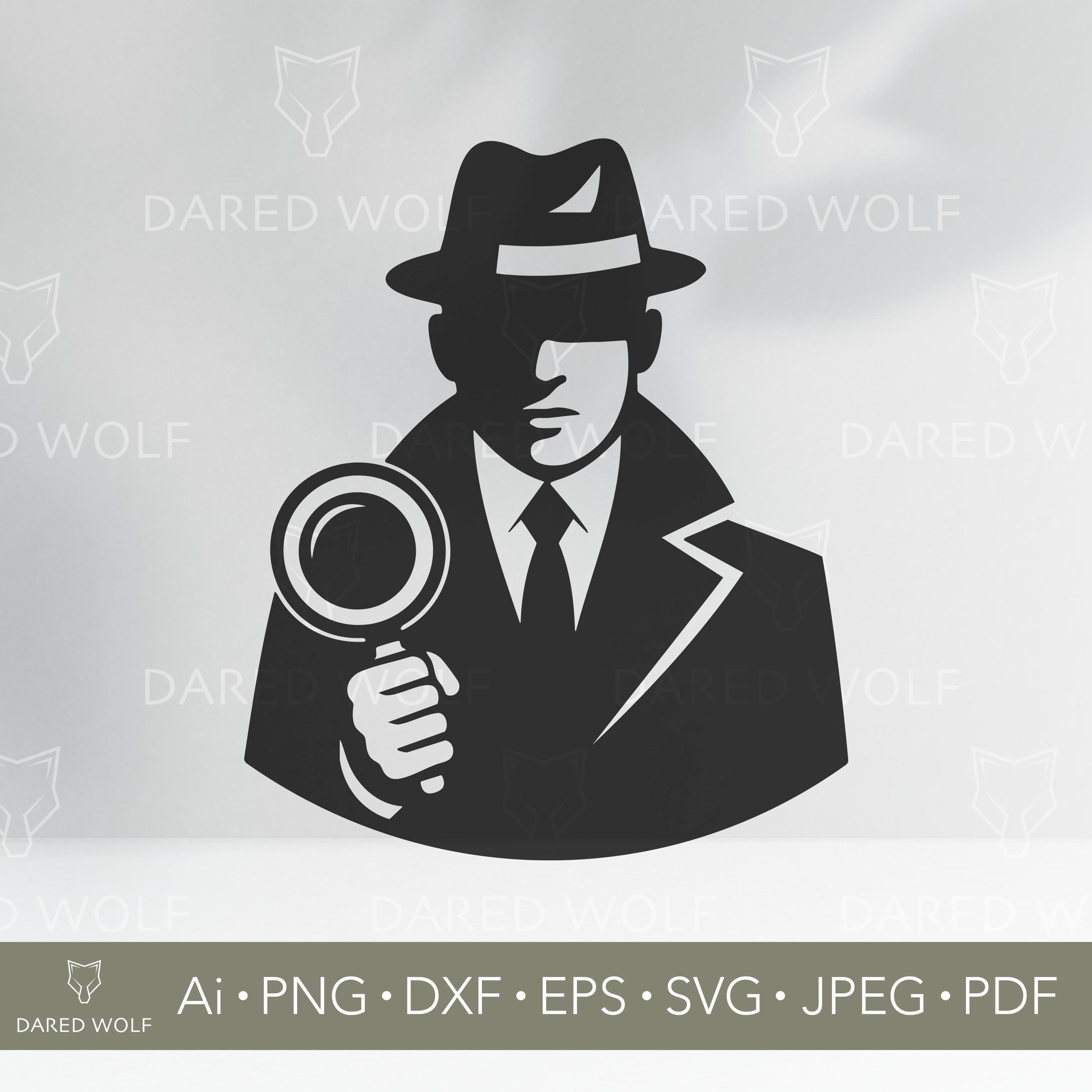Detective Vector Art | Mystery SVG for Cricut and Silhouette | Noir ...