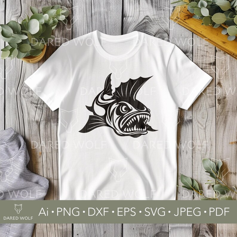 Aggressive Bone Fish SVG | Skeleton Fishing Skull Vector for Cricut ...