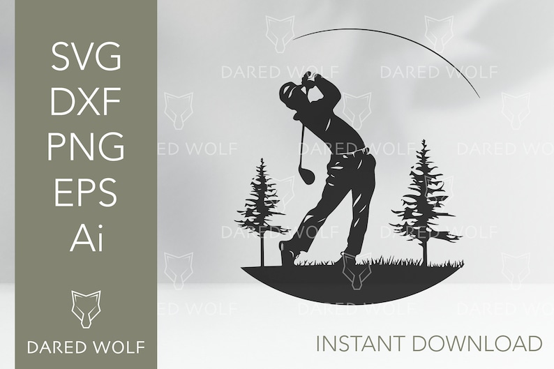 Golf Player Vector Cut File | Golfer Clipart | Golf Svg | Golf Plyer ...