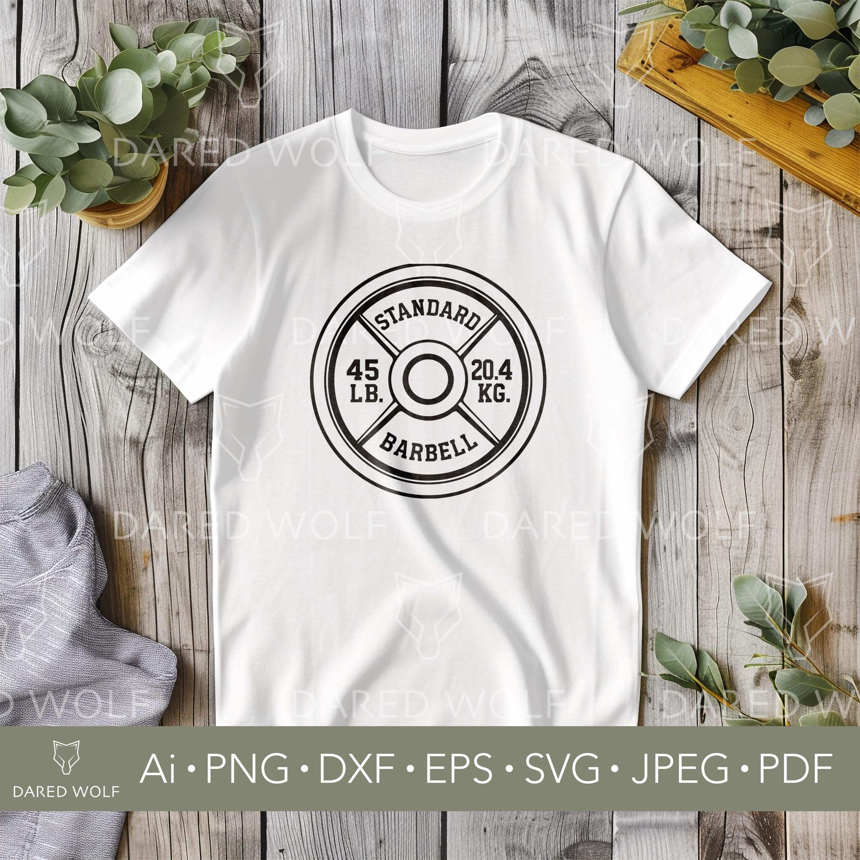 45 LB Barbell Weight Plate Vector Art: Gym Fitness SVG (digital ...