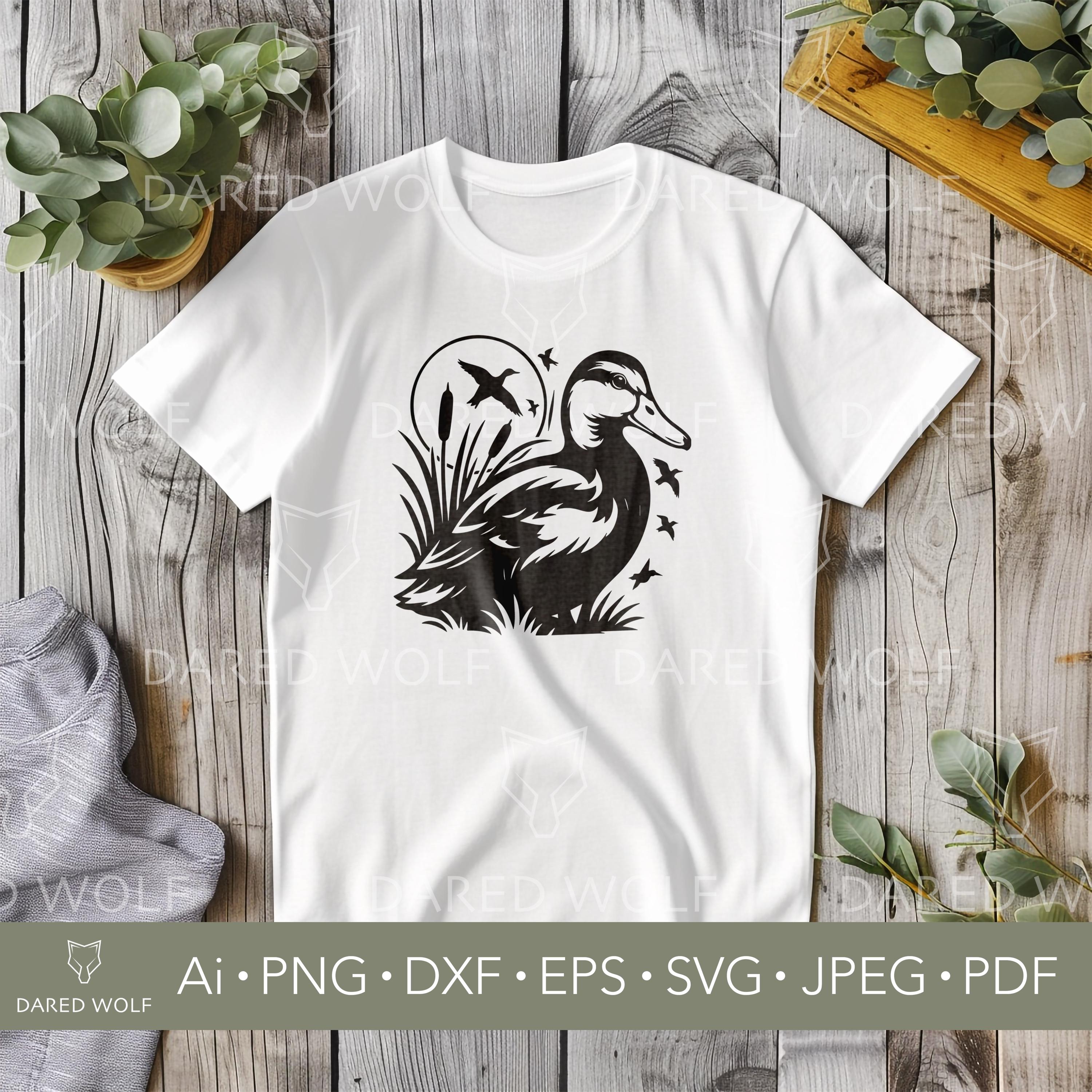 Duck SVG | Wildlife, Cattails Vector Art (digital File) - Etsy