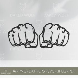 Fist Punch SVG: Boxing Gloves Vector Art - Cricut & Silhouette - Etsy