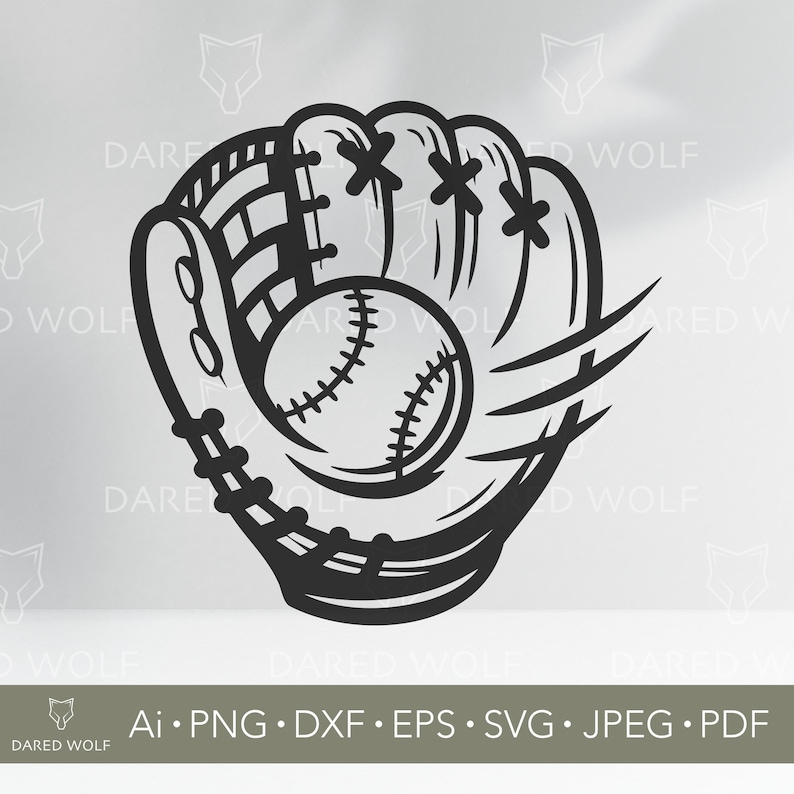 Baseball Glove Catch Clipart: Sports SVG Vector (digital Download) - Etsy