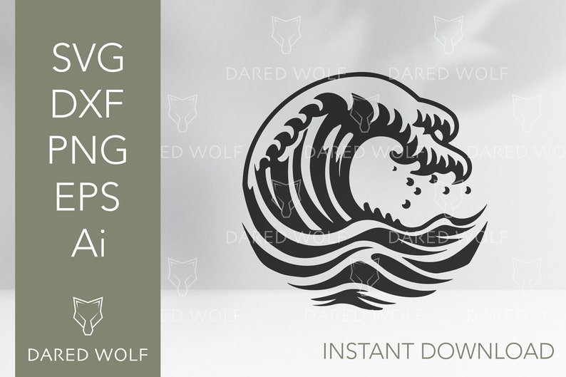 Ocean Waves Vector Cut File | Sea Waves Scene Clipart | Tidal Wave Svg ...