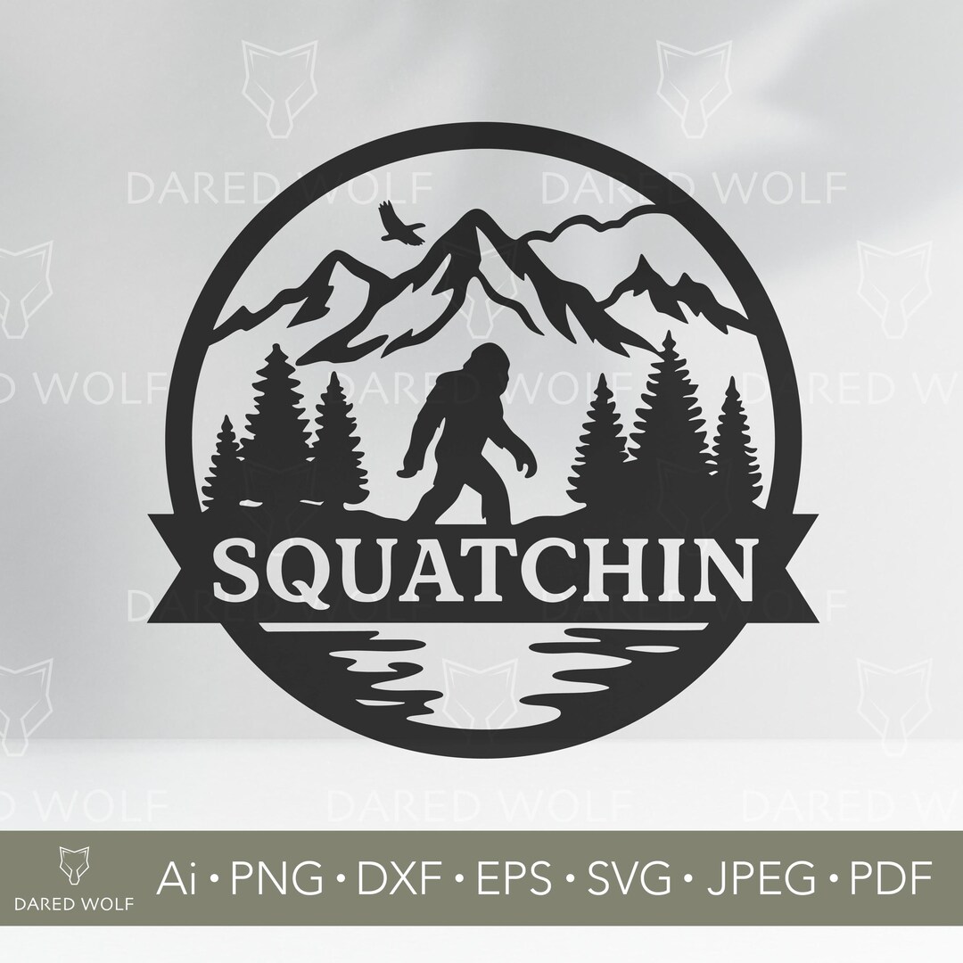 Bigfoot Squatchin Vector Art: Sasquatch SVG, Cricut, Silhouette ...