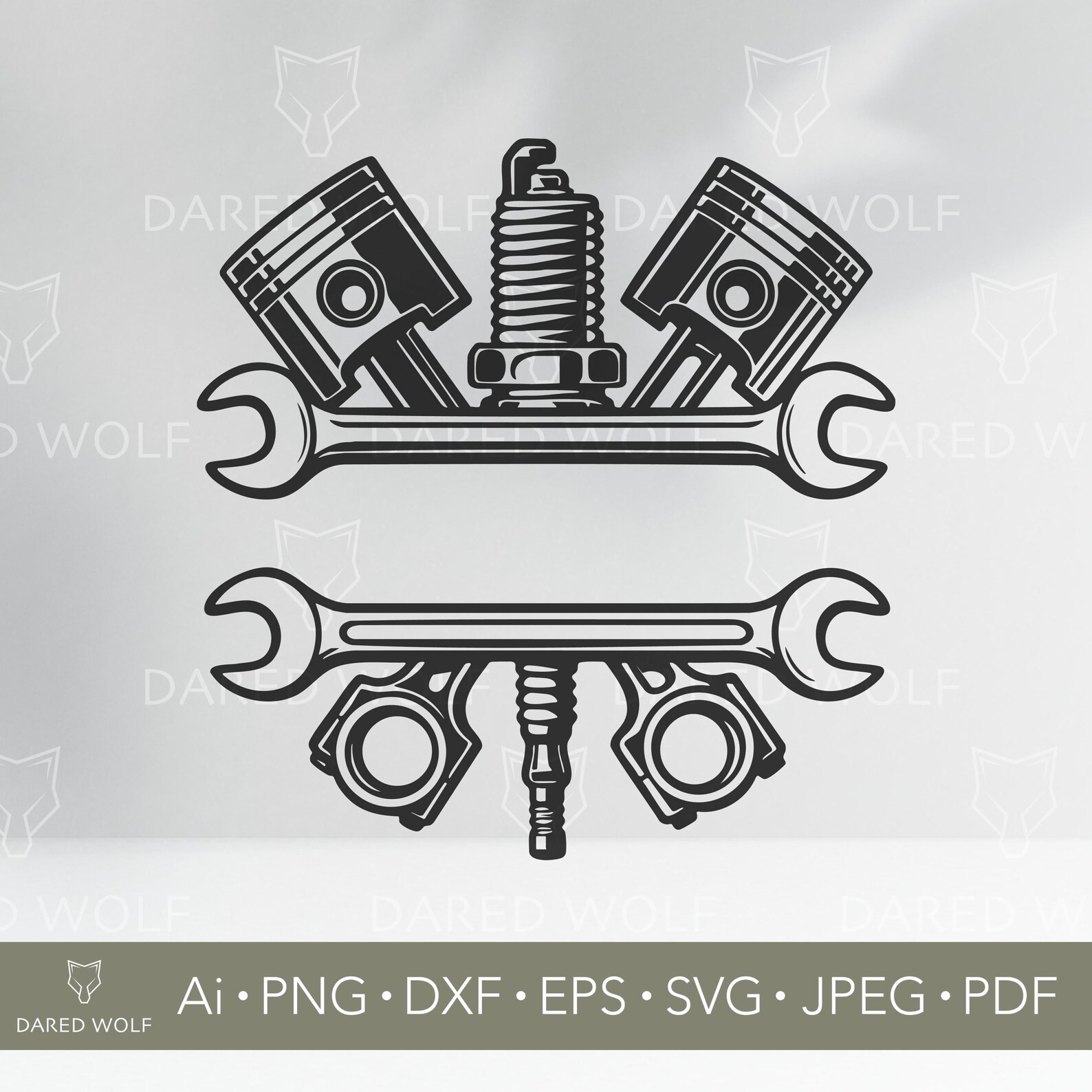 Mechanic Garage SVG: Wrench, Piston, Spark Plug Vector Bundle - Etsy