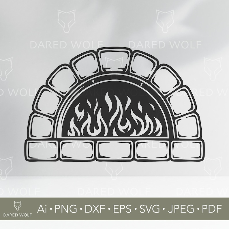Stone Oven Fire SVG: Rustic Bakery Vector Design (digital Download) - Etsy